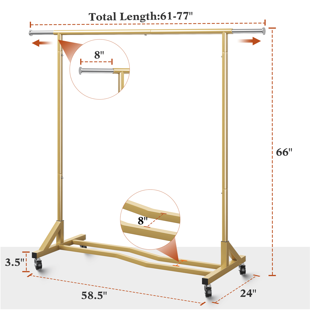 Raybee Drying Clothes Rack Heavy Duty Clothing Rack With Wheels ...