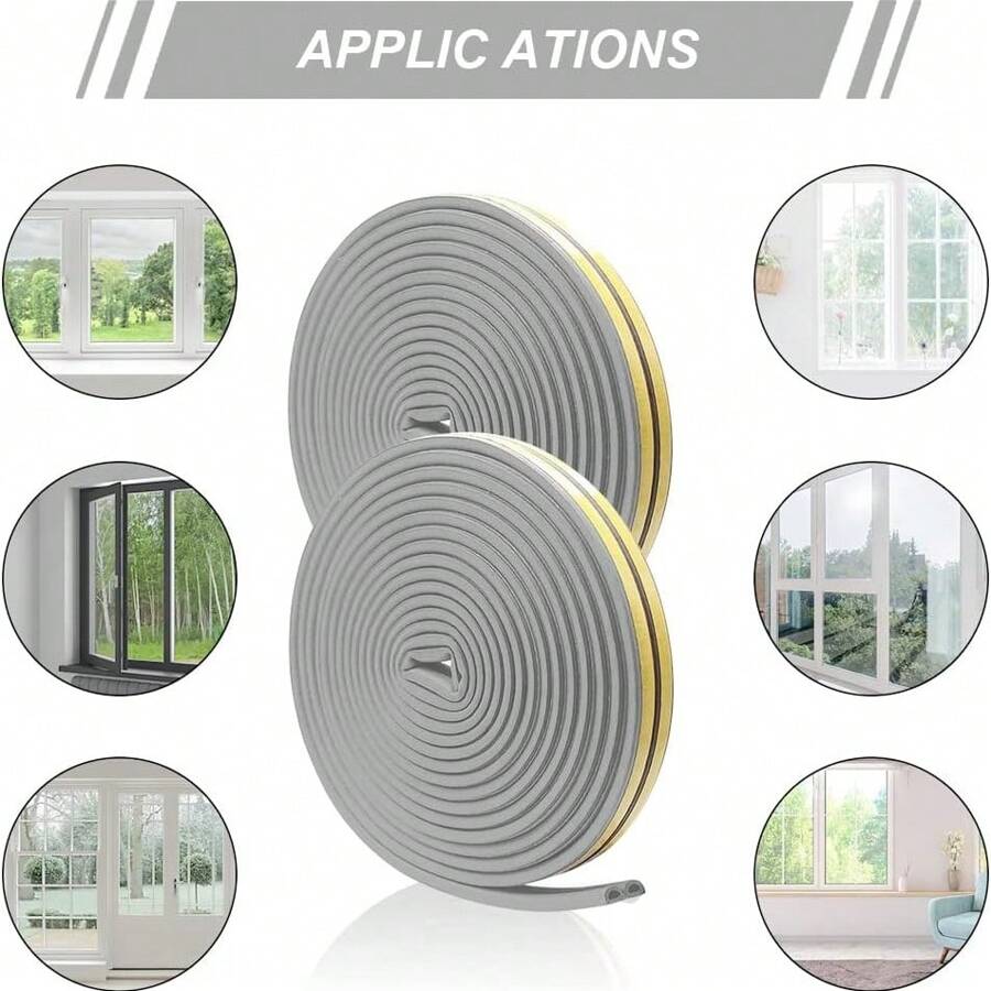 Window Draught Excluder Tape,2 Packs 4 Seals Total 10M Weather ...