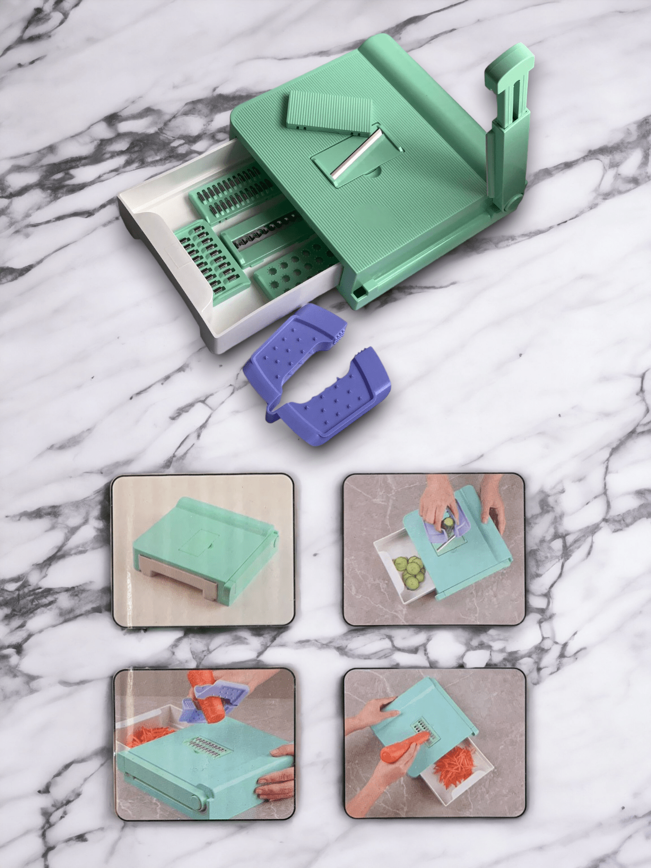 6 In 1 Easy Vegetable Chopper Grater With Guillotine | SHEIN USA