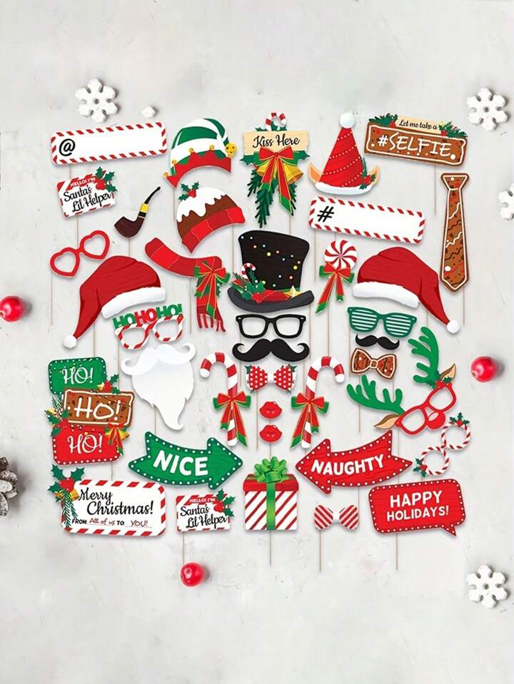 Diy Christmas Photo Booth Props