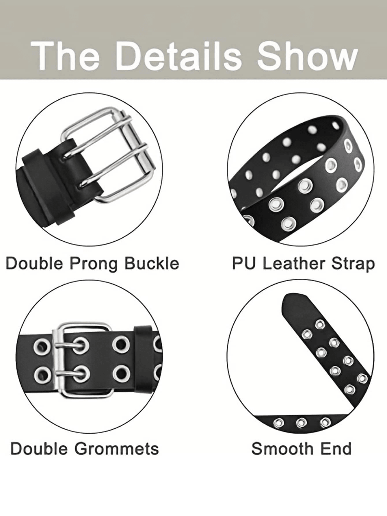 1pc Punk Style Eye Design Waist Belt With Chain Decoration For Men And ...