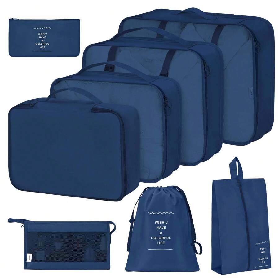 8pcs Luggage Travel Storage Bags Set, For Clothes, Shoes, Cosmetics ...