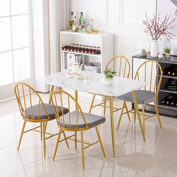 Modern Marble Dining Table White (Excluding Chairs) | SHEIN USA