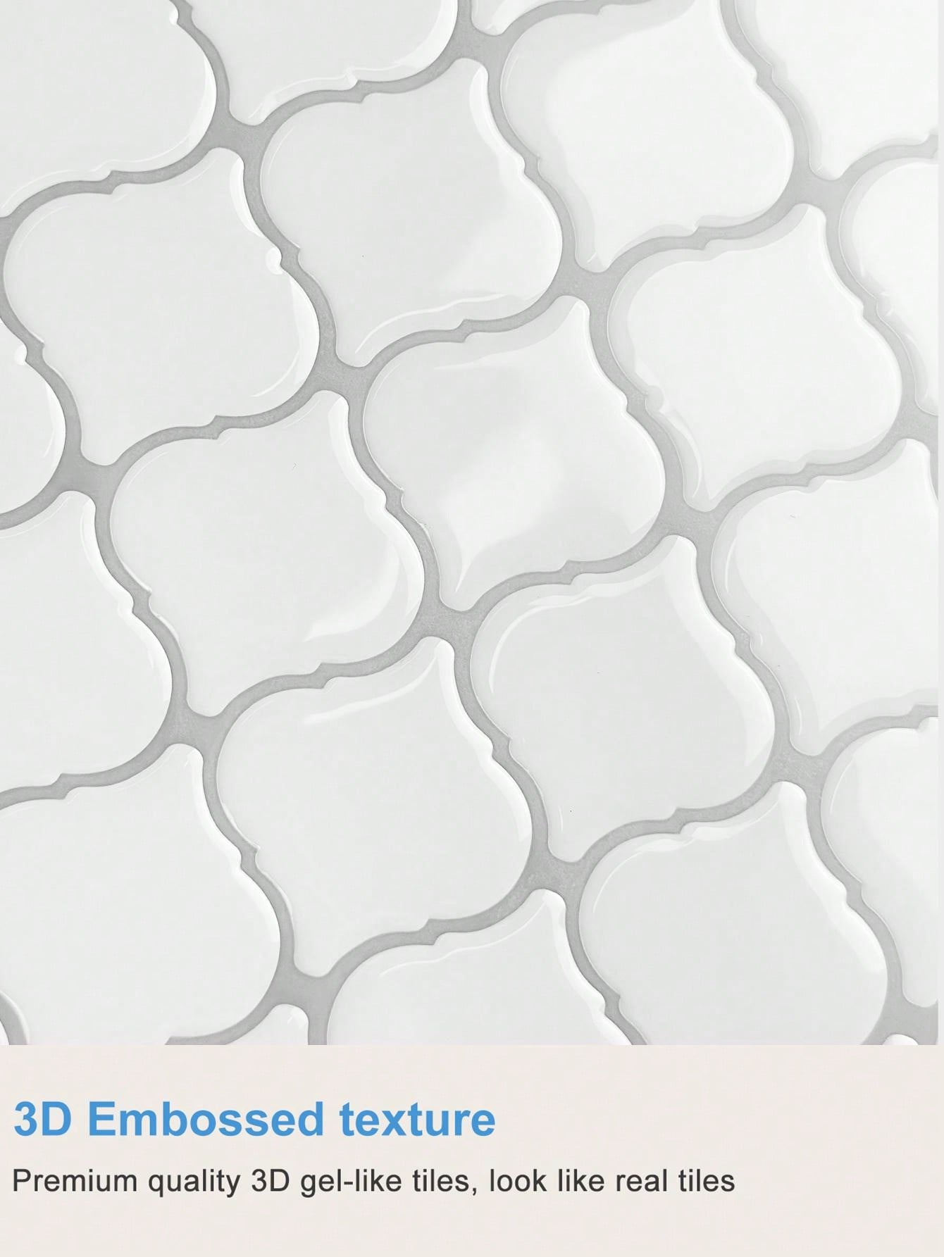 2-Sheet White Arabesque Backsplash Tiles Peel and Stick Backsplash ...