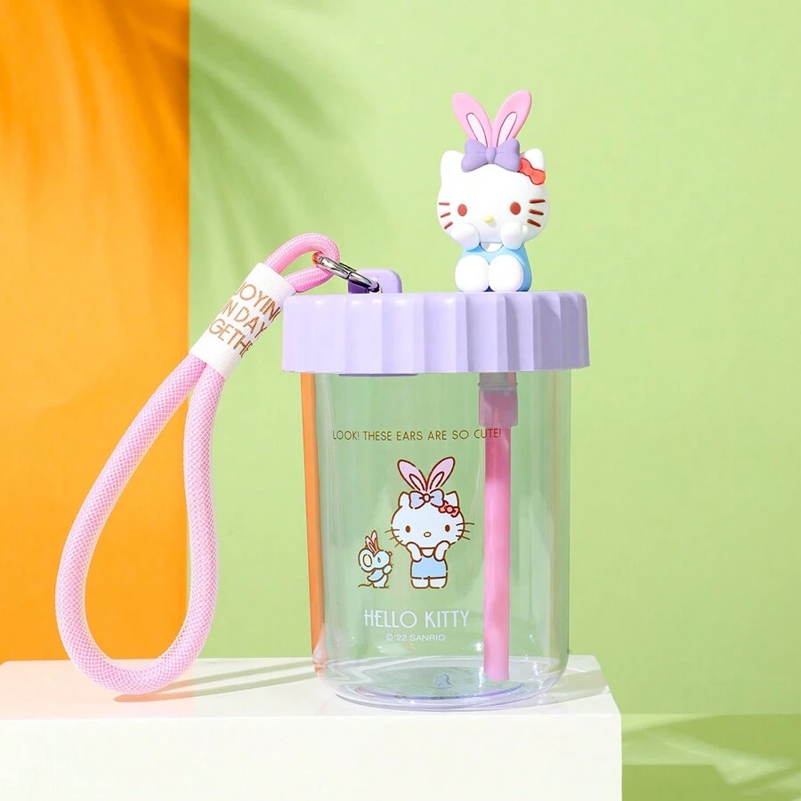 Miniso Garrafa de Água da Sanrio Character Hello Kitty 520ml com Canudo ...