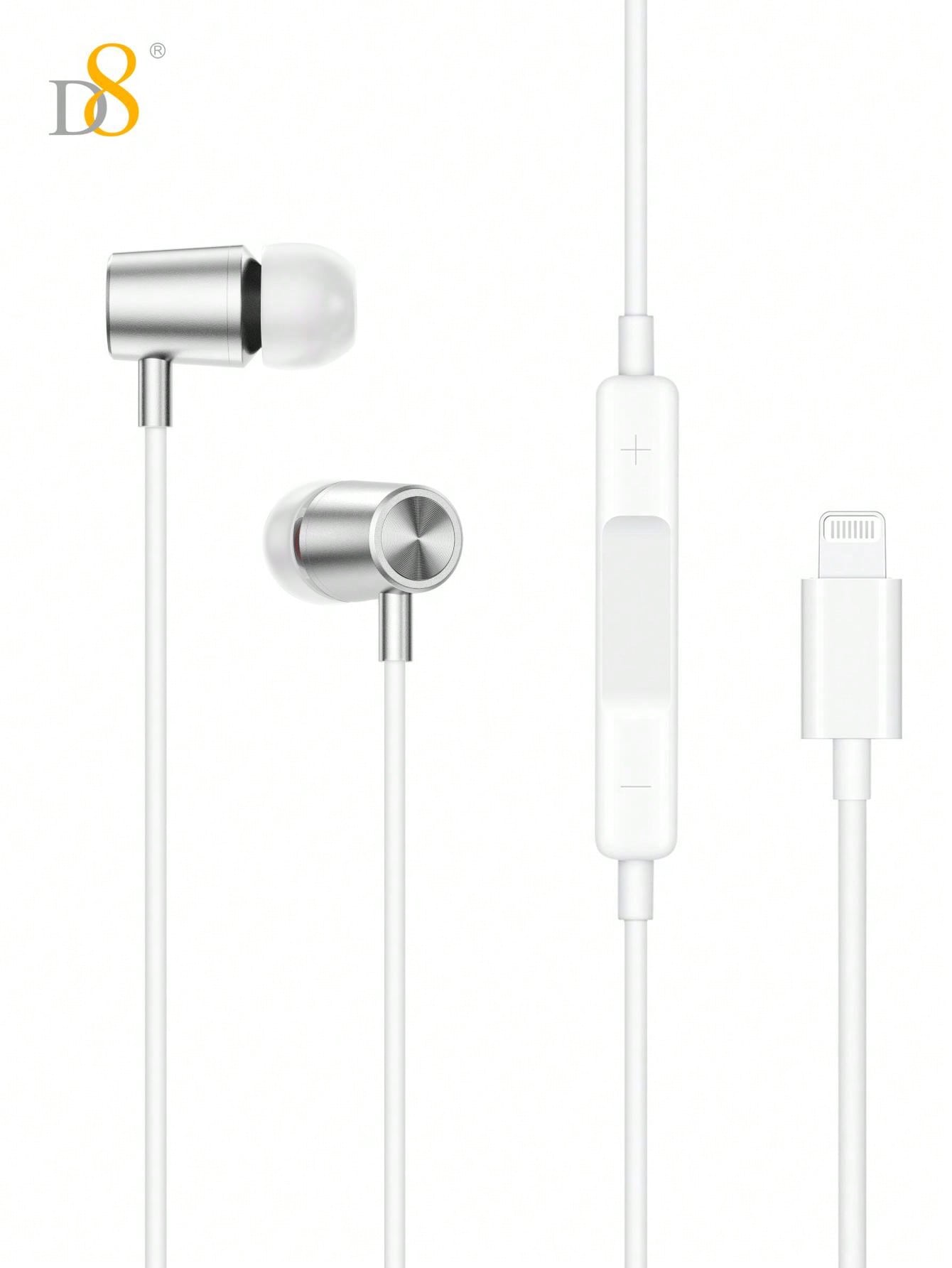 D8 1pcs Headphones With Lightning Connector. Microphone With Built-In ...