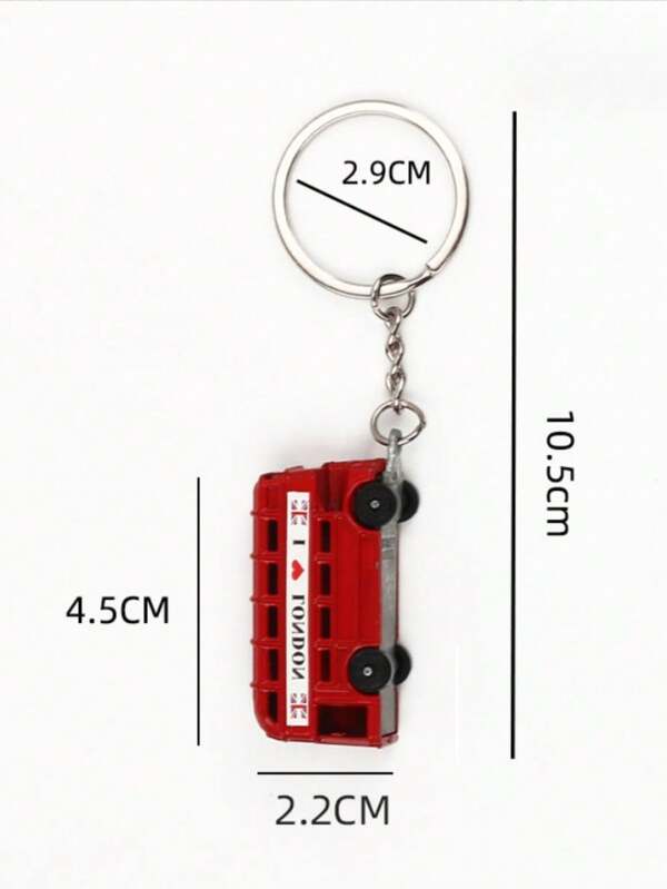 1pc Red Creative Souvenir Keychain With Tourist Attractions Prints Like ...