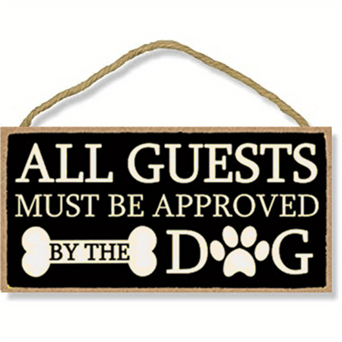 1pc Cute Dog Sign Wooden Hanging Plaque For Pet, Garden, Room, Bedroom ...