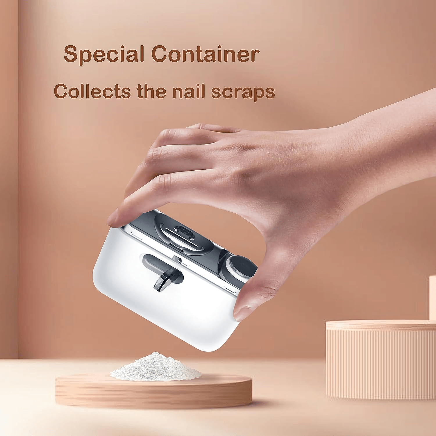 2 In 1 Electric Nail Clipper With Automatic Polishing And Light Nail ...