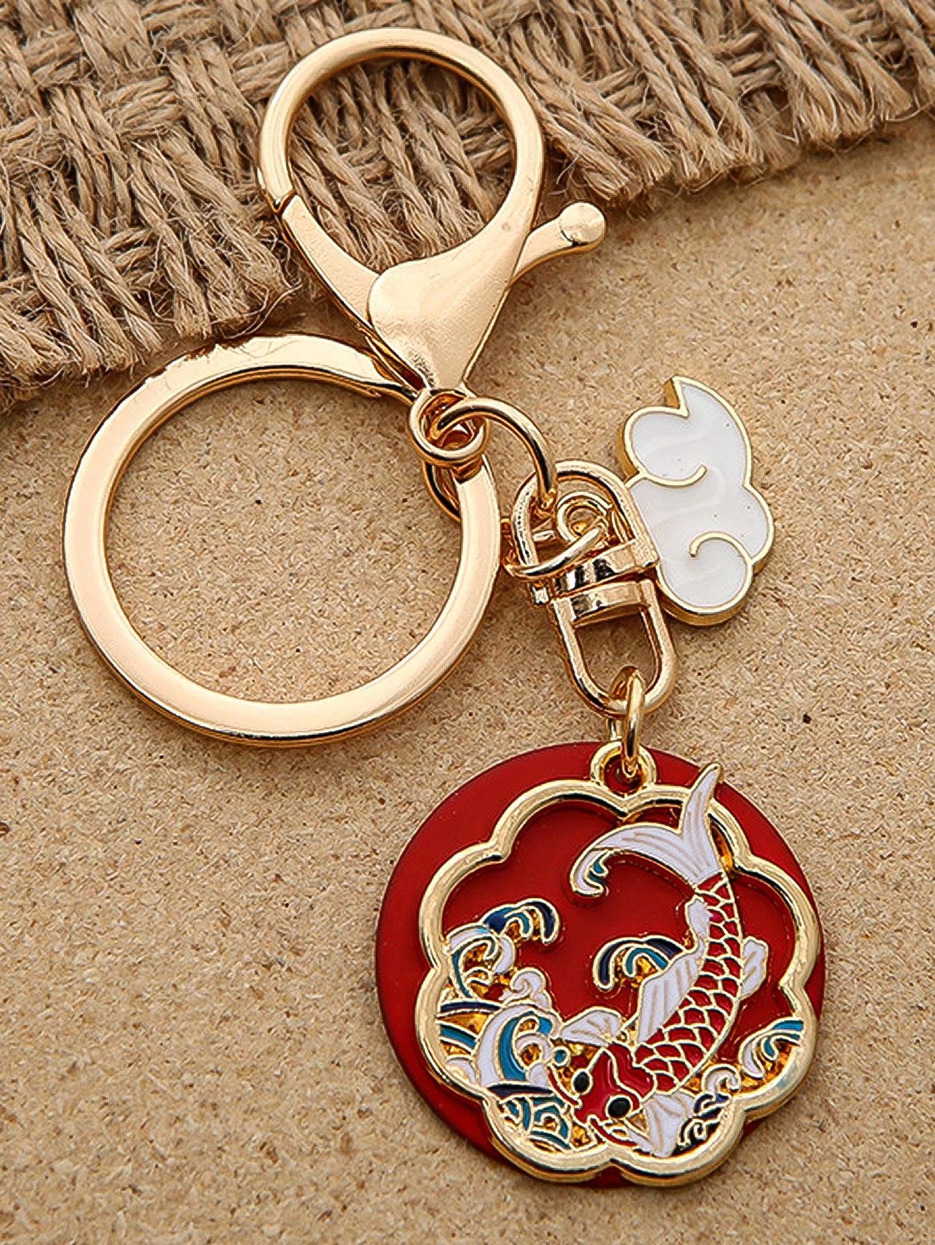Creative Chinese Style Alloy Key Chain Lovely Designed Fish Pendant ...