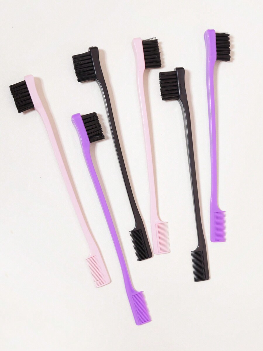 6pcs Hair Edge Brush Set For Women And Girls, Double-Sided Edge Control ...