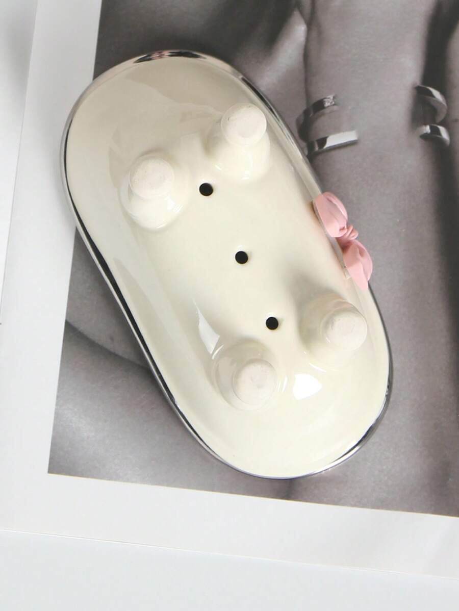 A ceramic black bath soap box for the bathroom toilet table top | SHEIN UK