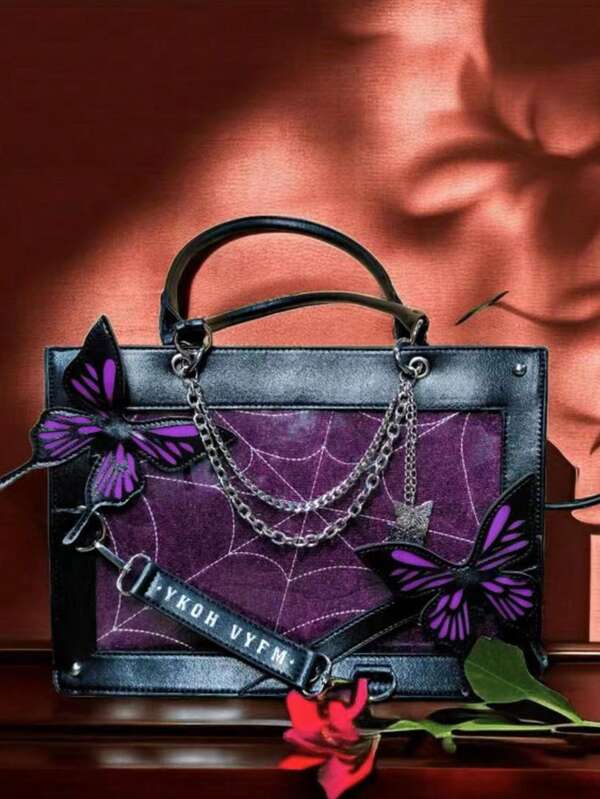 Funky Punk Style Steampunk Gothic style Ghost Skull, Gothic Butterfly ...