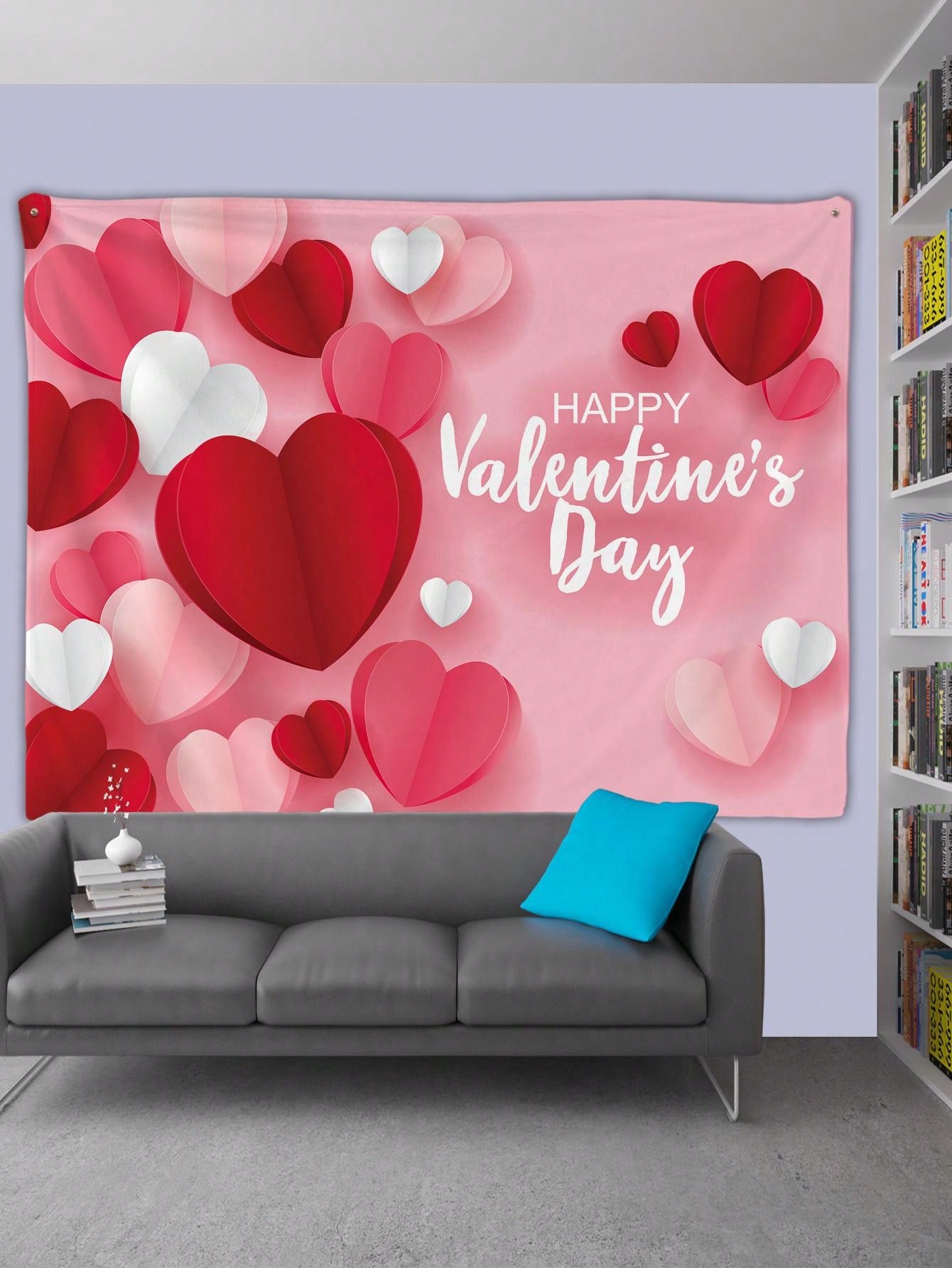 Wedding Love Heart & Letter Shaped Pink Ombre Tapestry Backdrop | SHEIN USA