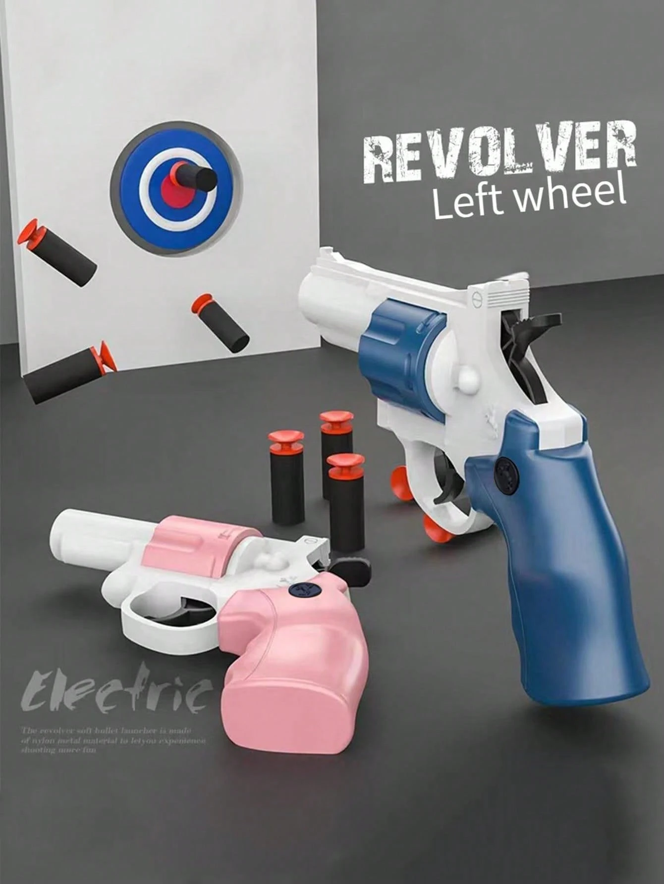 1pc Small Revolver ZP5 Soft Bullet Gun EVA Manual Pistol Toy Gun With ...