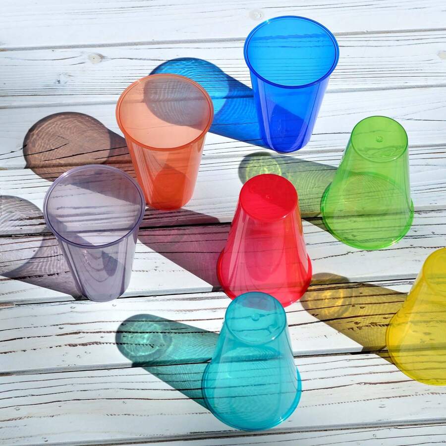 Youngever 7 Sets Plastic Yogurt Cups, Reusable Plastic Dessert Cups ...