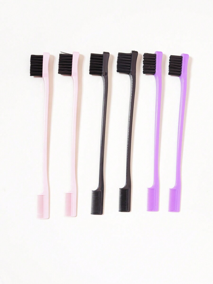6pcs Hair Edge Brush Set For Women And Girls, Double-Sided Edge Control ...