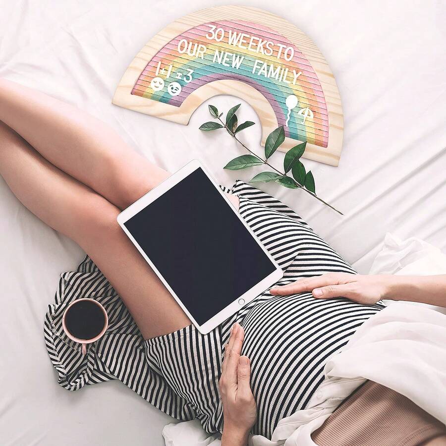 Felt Message Board Rainbow Bulletin Board With 170 Letters, Emojis, And ...