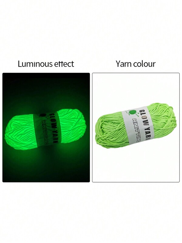 11 Colors Glow In The Dark Yarn, Luminous Polyester Thread For Diy ...