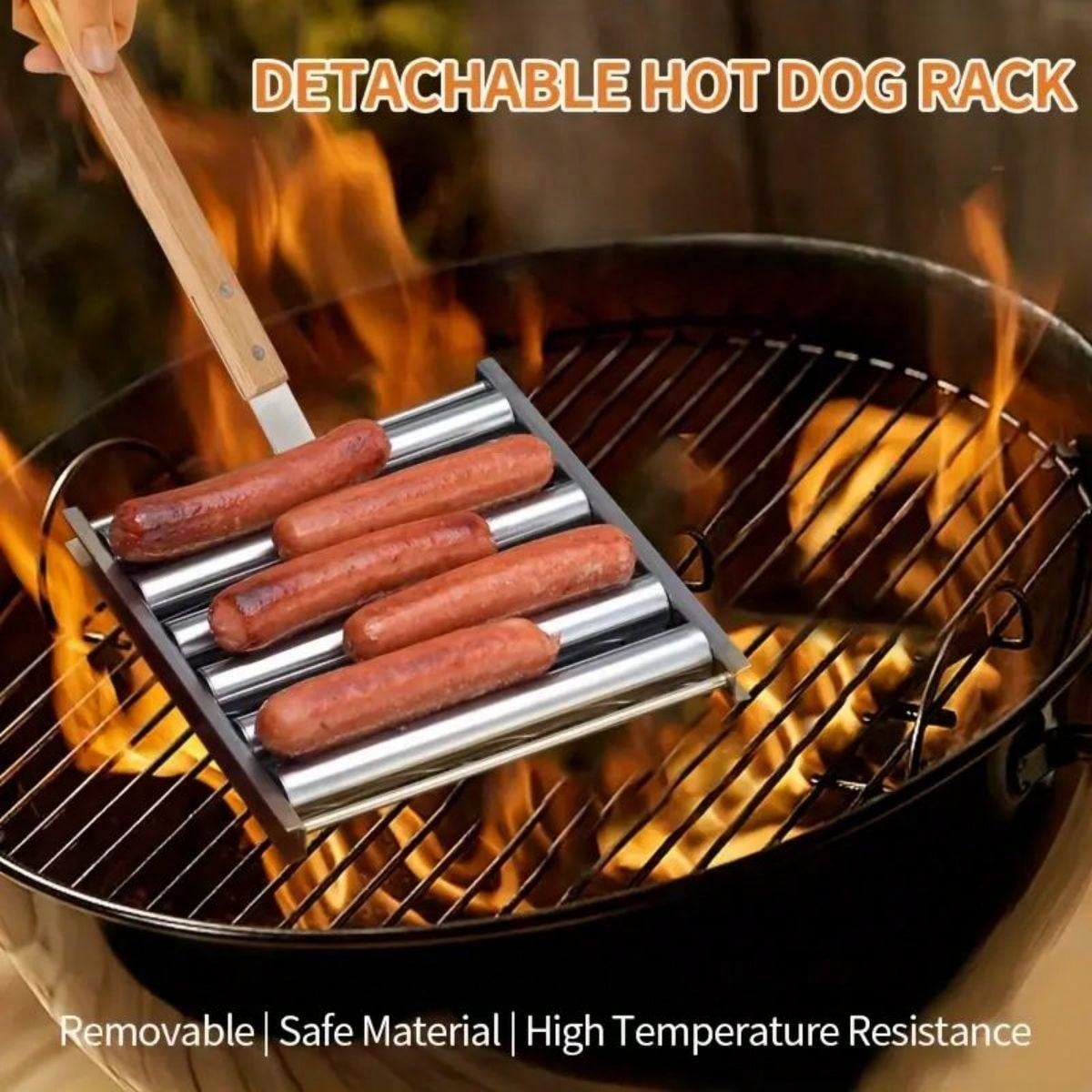 stainless steel hot dog rack, sausage roller rack, removable grilled ...