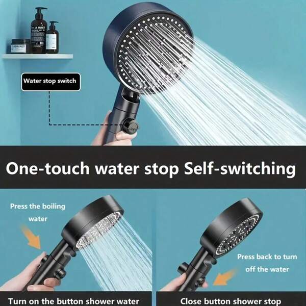 High-pressure Handheld Showerhead With Water-saving Design And 5 Spray ...