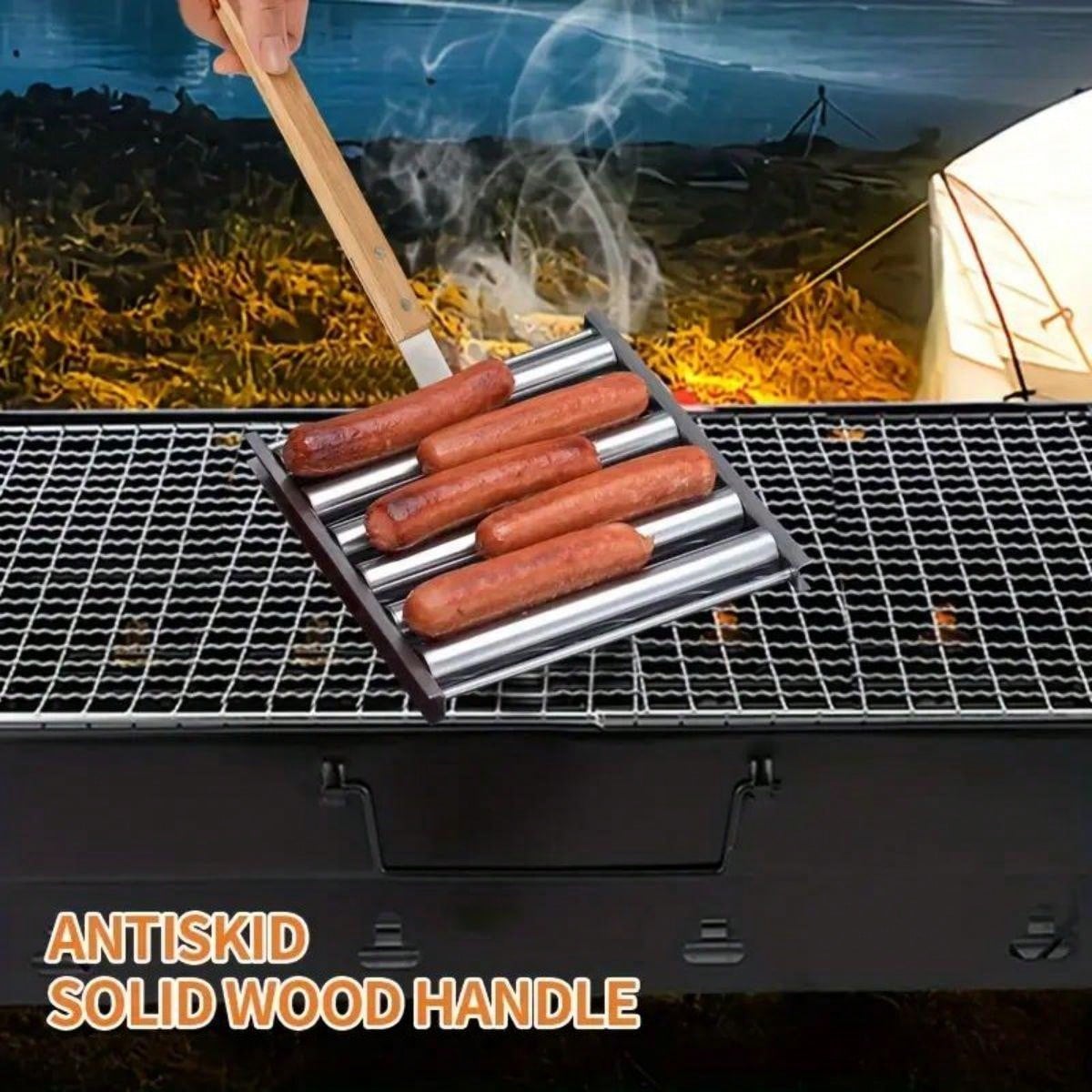 stainless steel hot dog rack, sausage roller rack, removable grilled ...