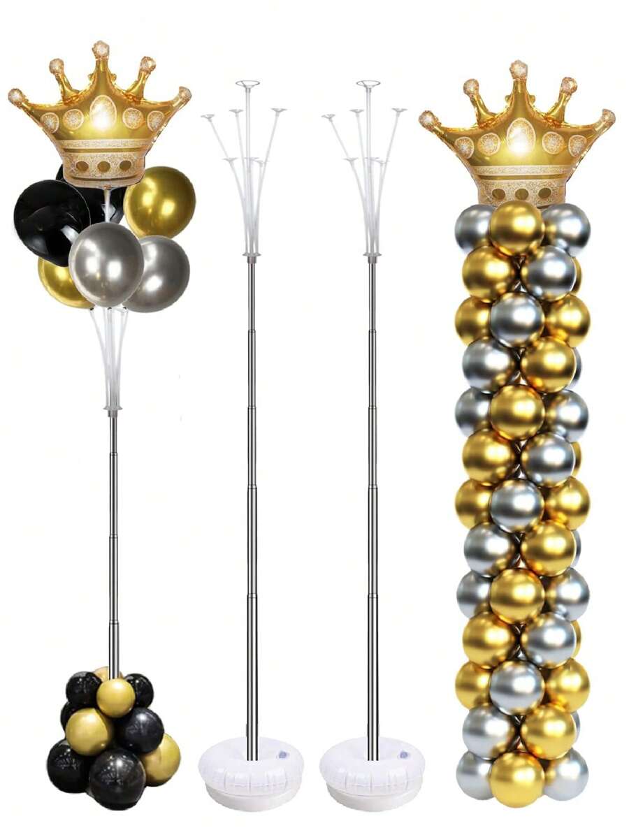 2 Set Balloon Stand Kit, 9 Feet Balloon Arch for Floor, 2-IN-1 Sets ...