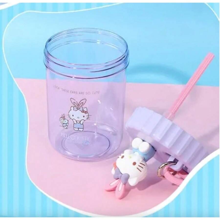 Miniso Botella de agua de 520ml con válvula y correa, personaje Sanrio Hello Kitty de Miniso ...