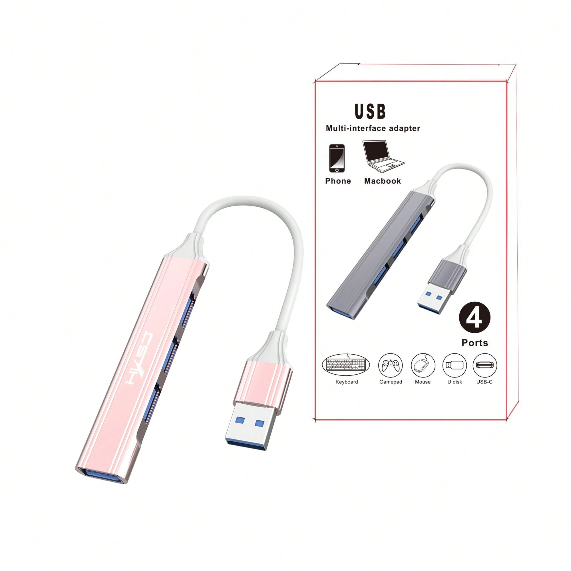 HXSJ Mini USB Type-C Hub Extensions, 4 Port USB Expander,3 USB 2.0 ...