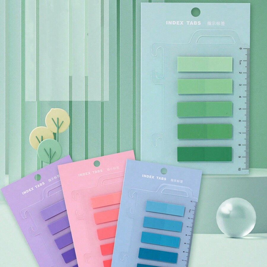 Sticky Tabs Index Tabs Translucent Pages Markers With Ruler 100 Pcs ...
