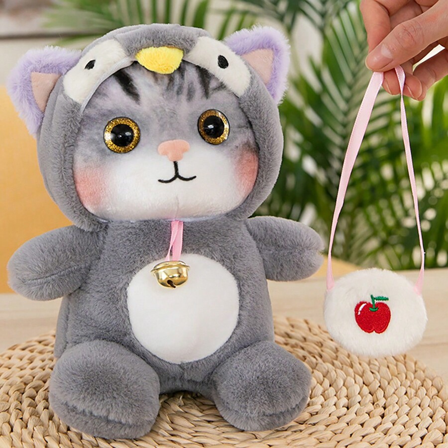 8in/21cm Random Cat Plush Toy Animal Transforming Doll Backpack ...