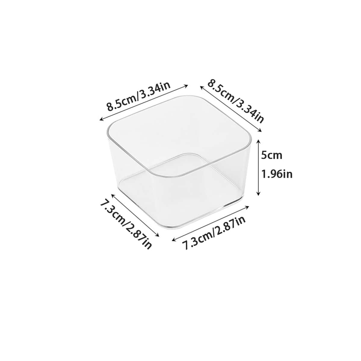 1pc Transparent Drawer Organizer, Divided Storage Box, Small Desk ...