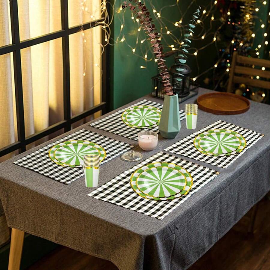 60pcs Disposable Party Tableware Set, Including Paper Cups, Cake Paper ...