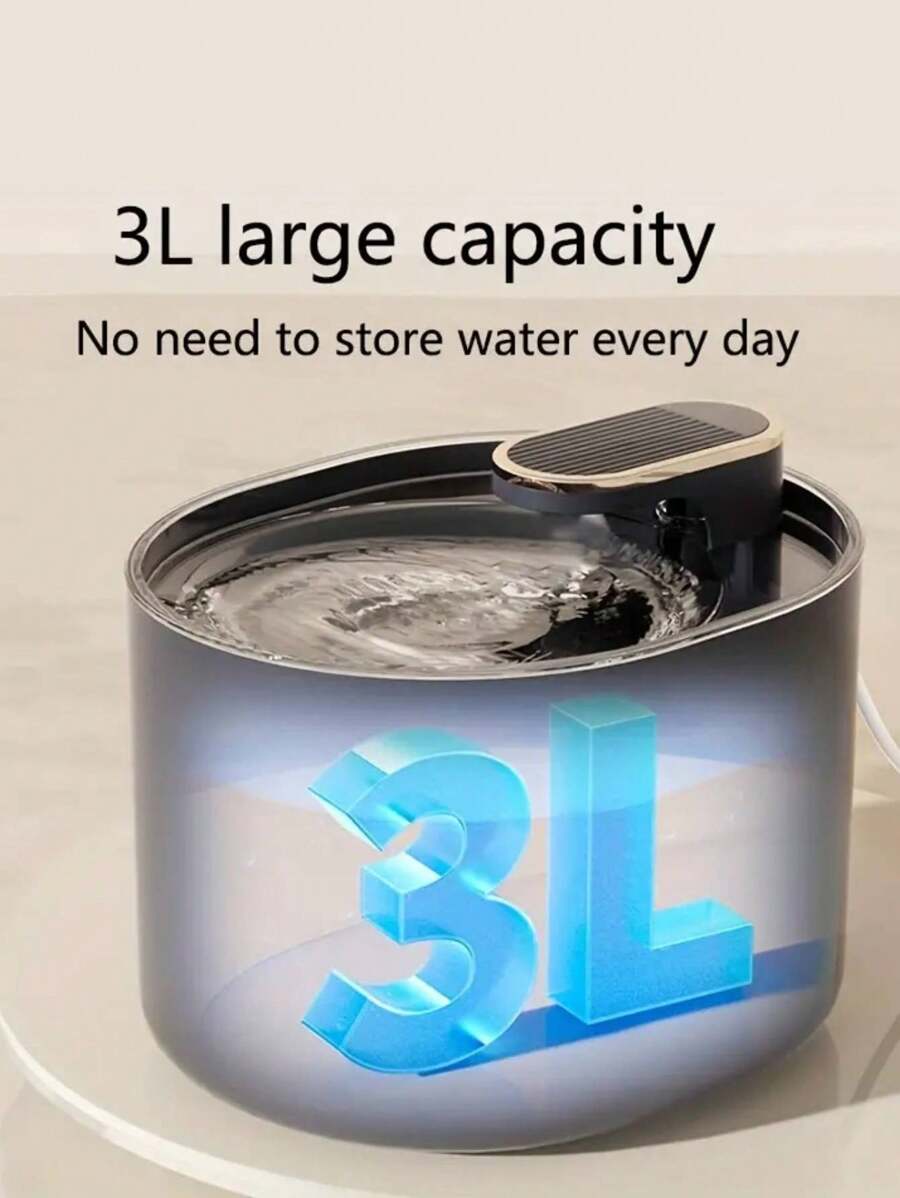 Pet Water Fountain, 3L Large-Capacity Automatic Cat Water Fountain Dog USB Charging Water ...