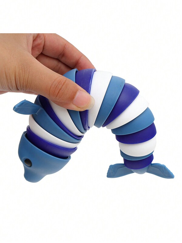Ocean Animal Shape Squishy Toy - Shark & Dolphin & Worm With Furry Nose ...