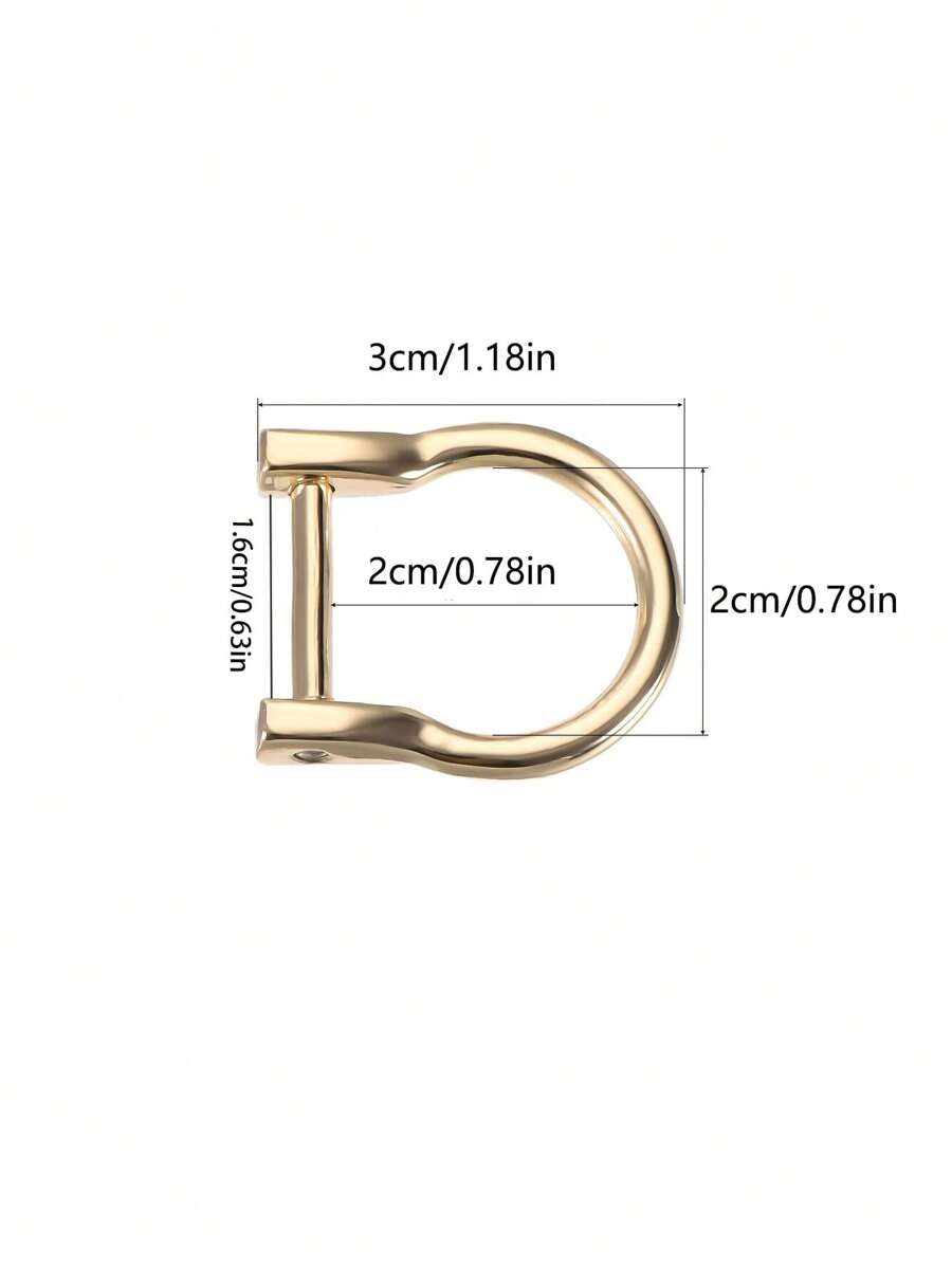 D Ring With Closing Screw Shackle Key Holder Horseshoe U Shape Ring DIY ...