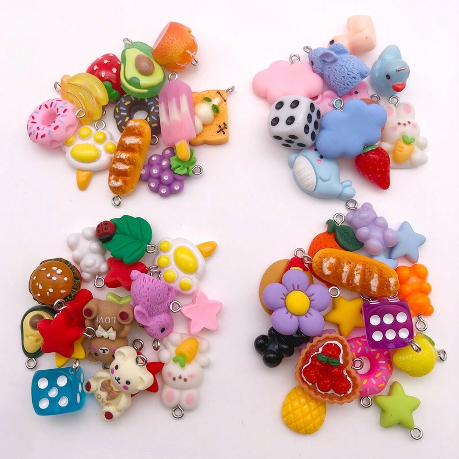 1 Pack Random Mix Realistic Cute Resin Food DIY Charm Pendant For DIY ...