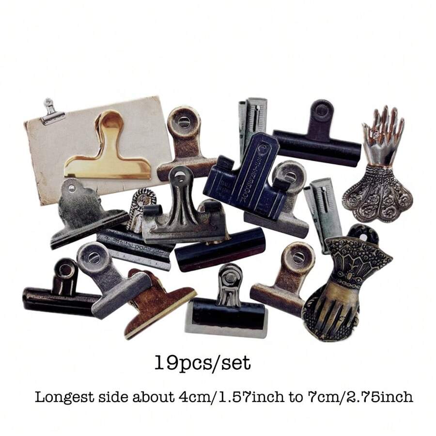 19pcs Clips Thick Paper Vintage Cardstock Die Cuts Collection Kit ...