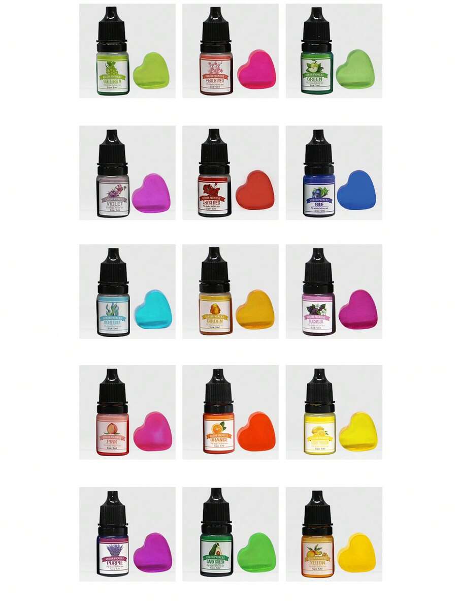 24pcs Epoxy Resin Pigment - 24 Colors Liquid Translucent Epoxy Resin ...