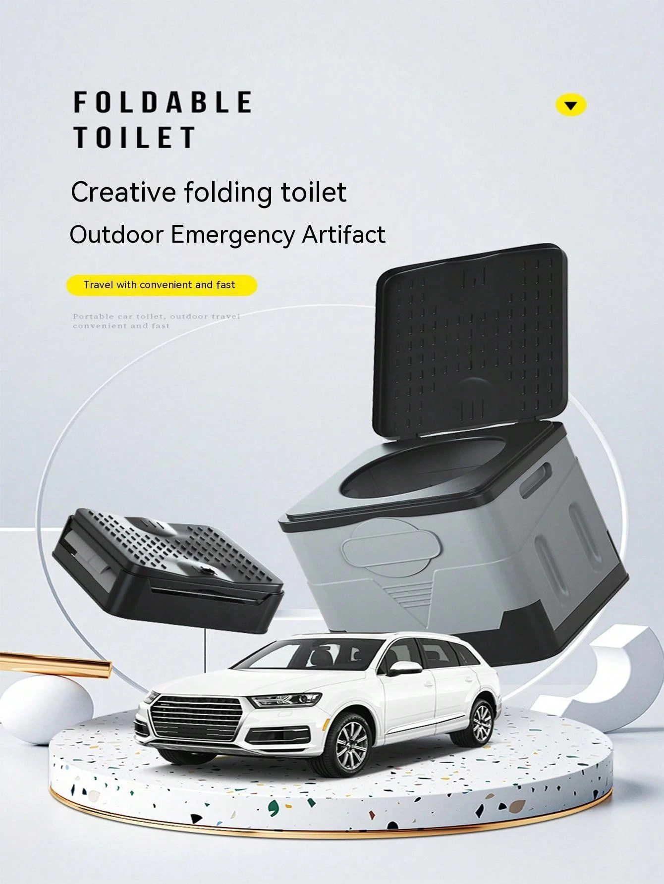 Portable Outdoor Folding Toilet, Car-mounted Commode, Camping ...