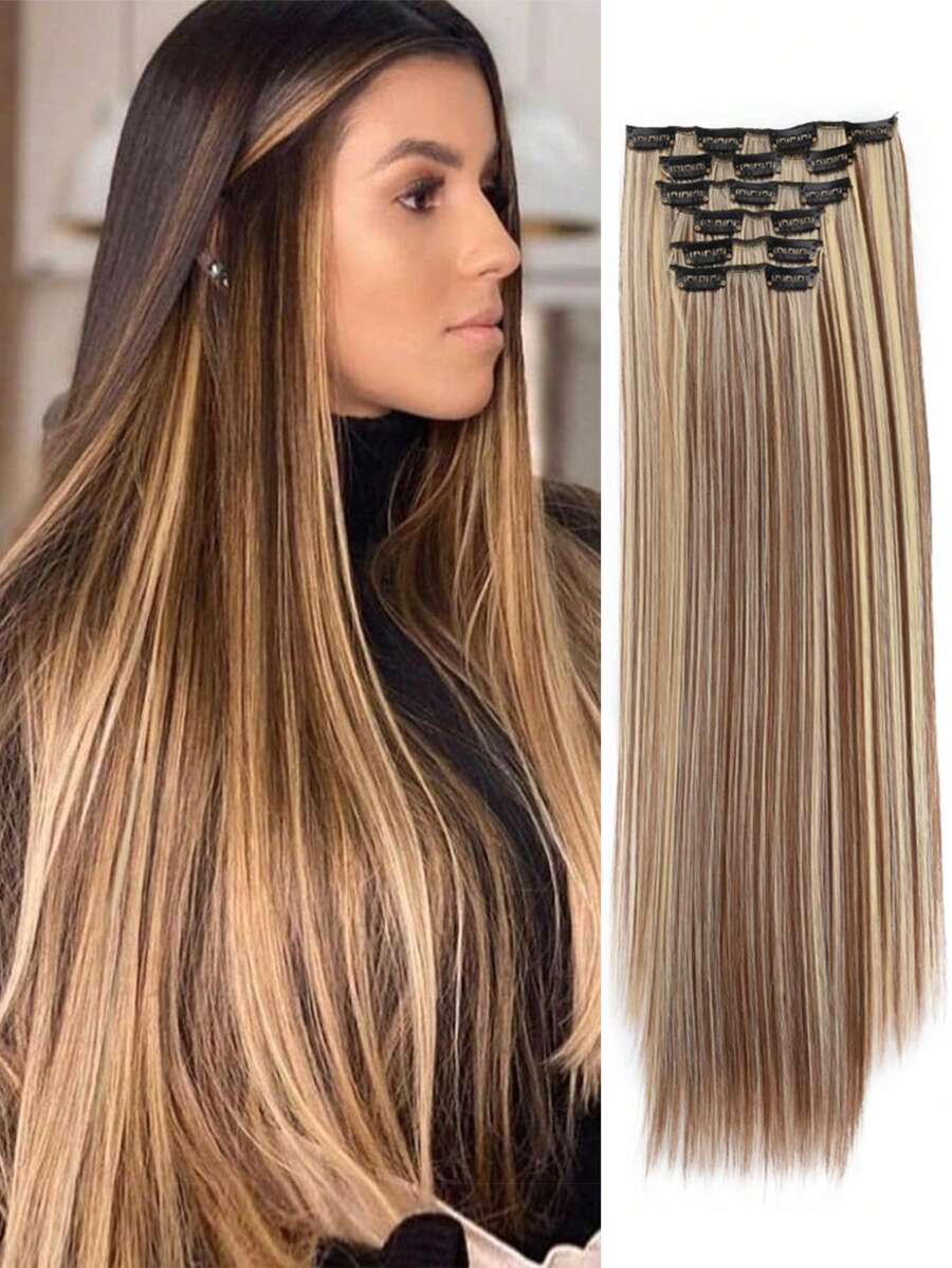 Clip in Hair Extensions, Hair Extensions Thick Long Lace Weft ...