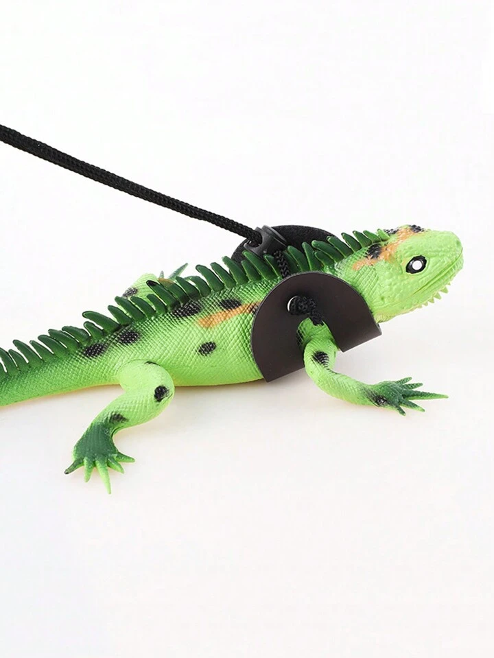 Monitor Lizard Pet On Leash