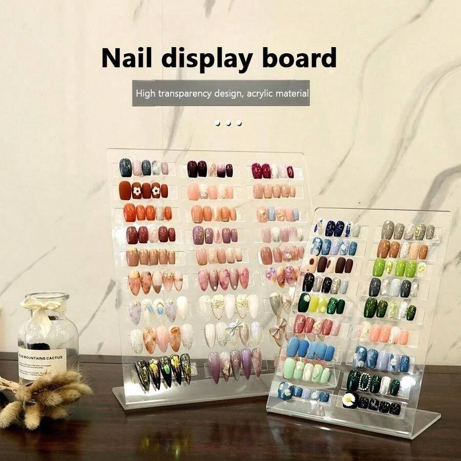 1Pc Clear Acrylic Nail Art Display Board, Must-Have Tool Nail Decals ...