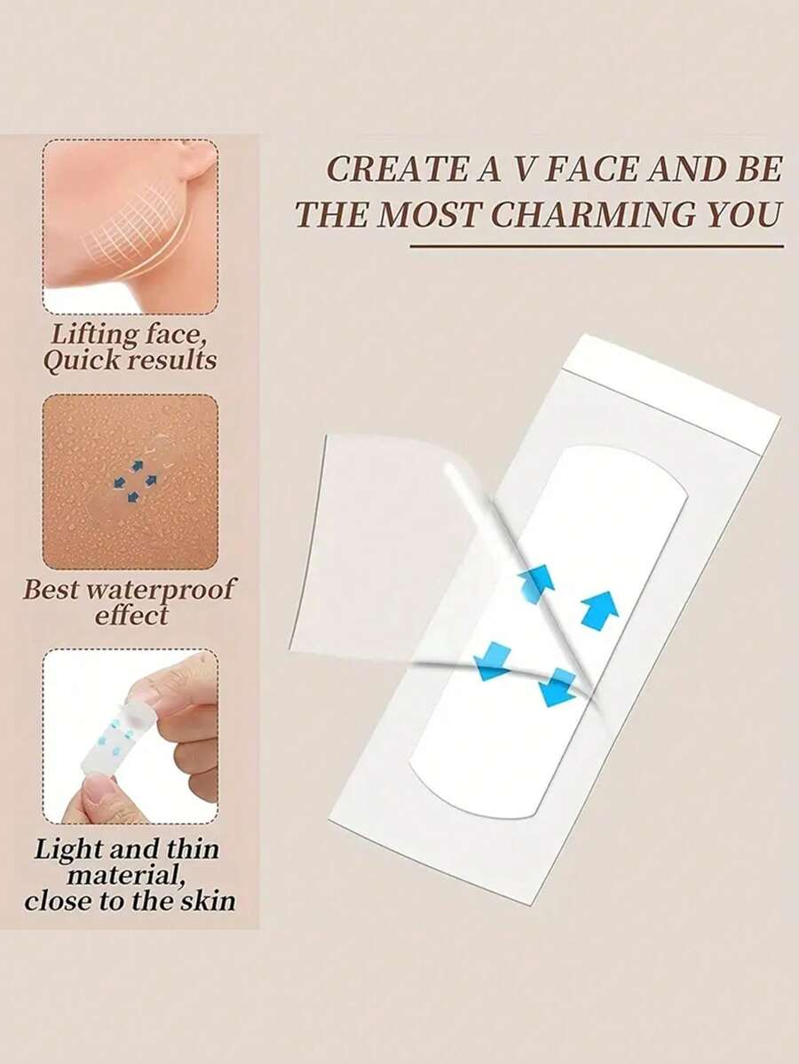 Ultra-Thin & Waterproof Face Lift Tape - Instantly Lift Saggy Skin ...