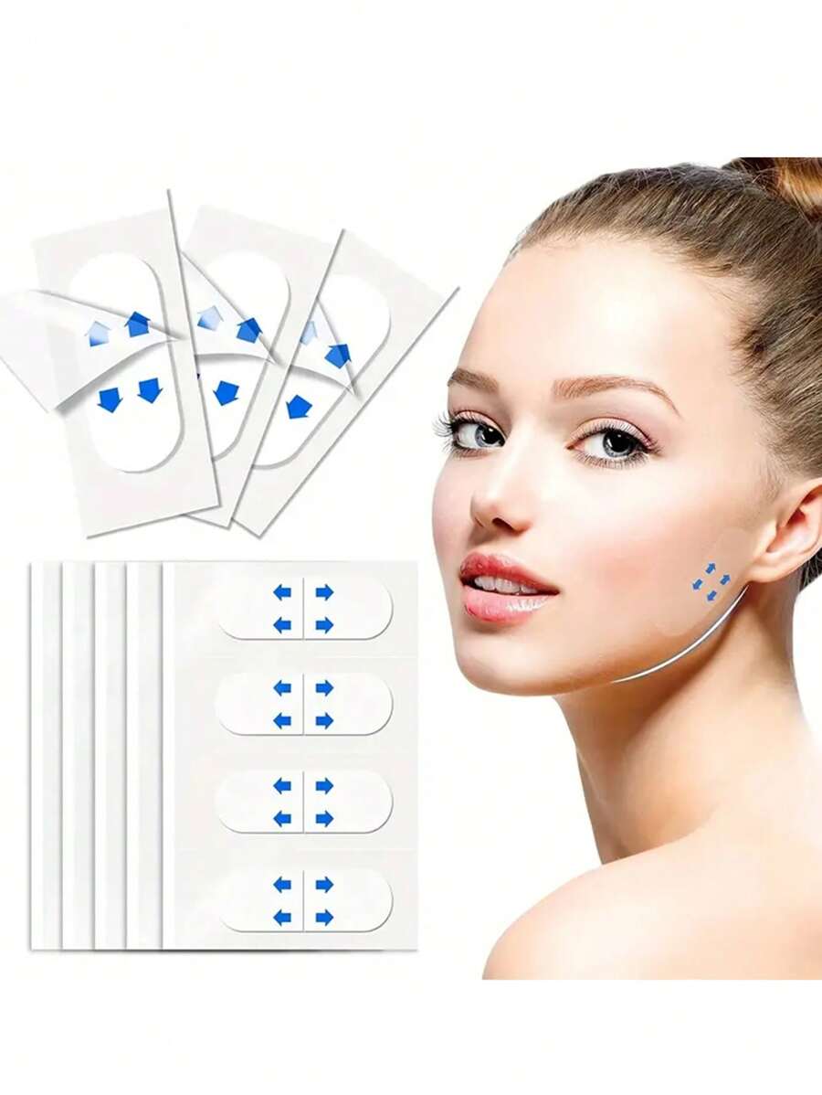 Ultra-Thin & Waterproof Face Lift Tape - Instantly Lift Saggy Skin & Hide Facial Wrinkles ...