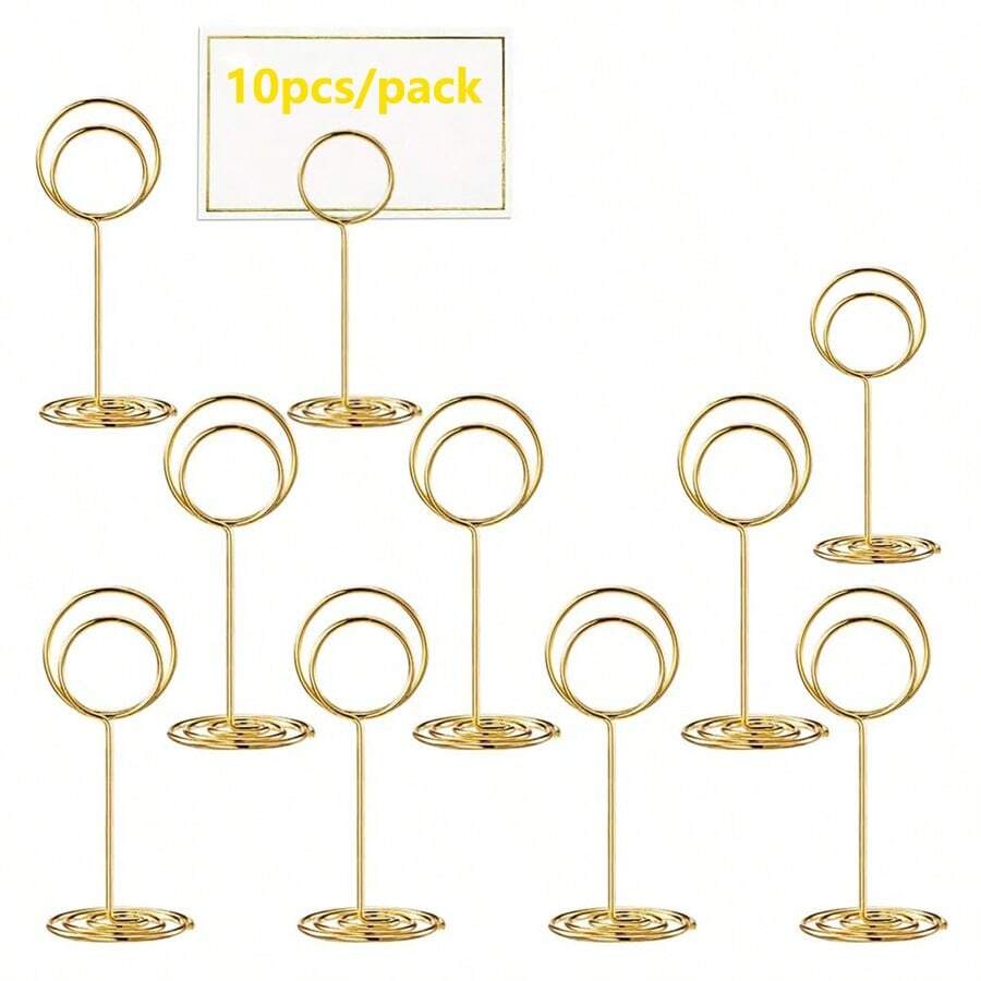 10Pcs Table Number Holders, Place Card Holder, Wire Picture Holder ...
