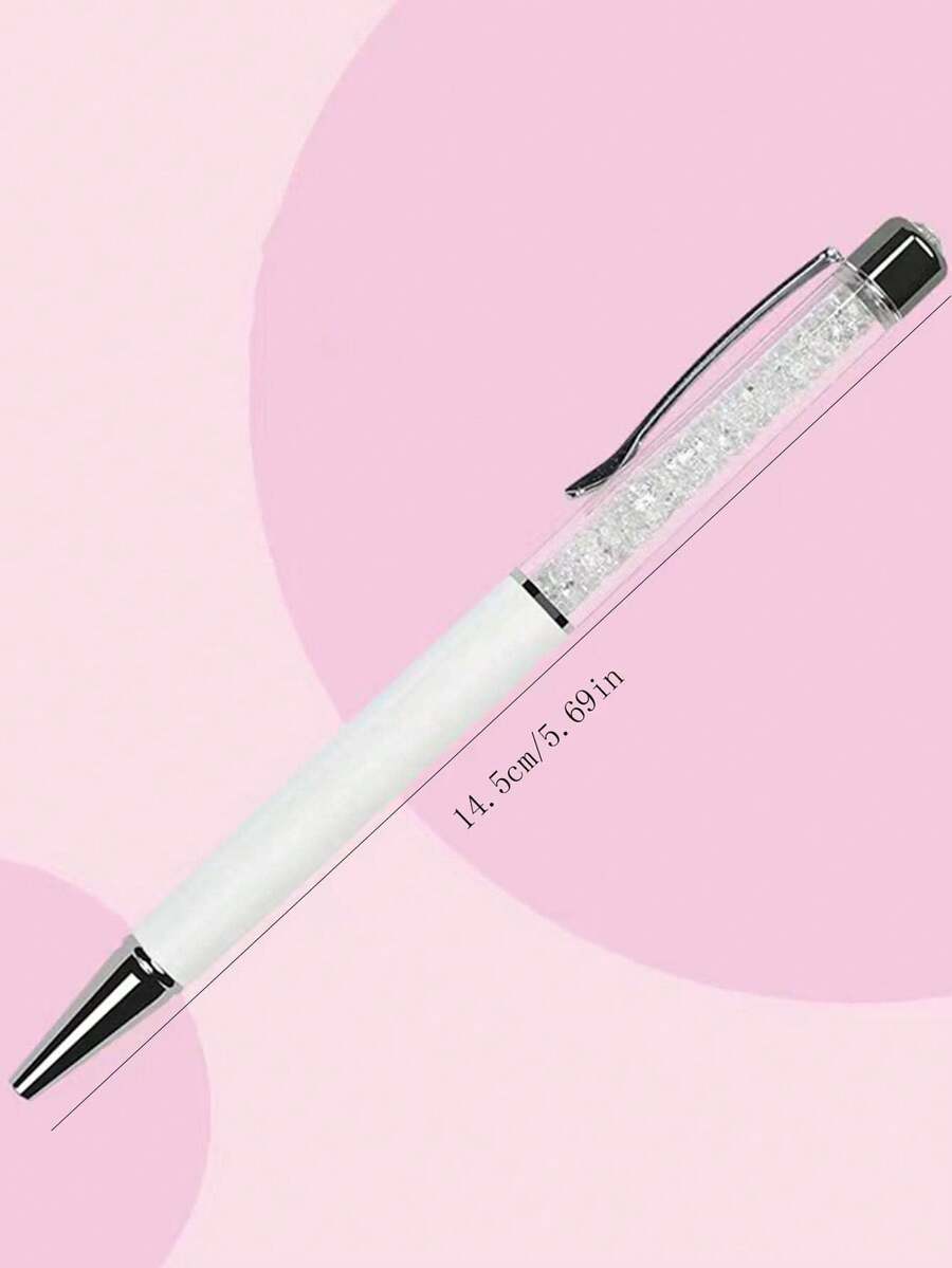 1pc High-end Business Crystal Pen With Flat Top Crystal Ballpoint Pen ...