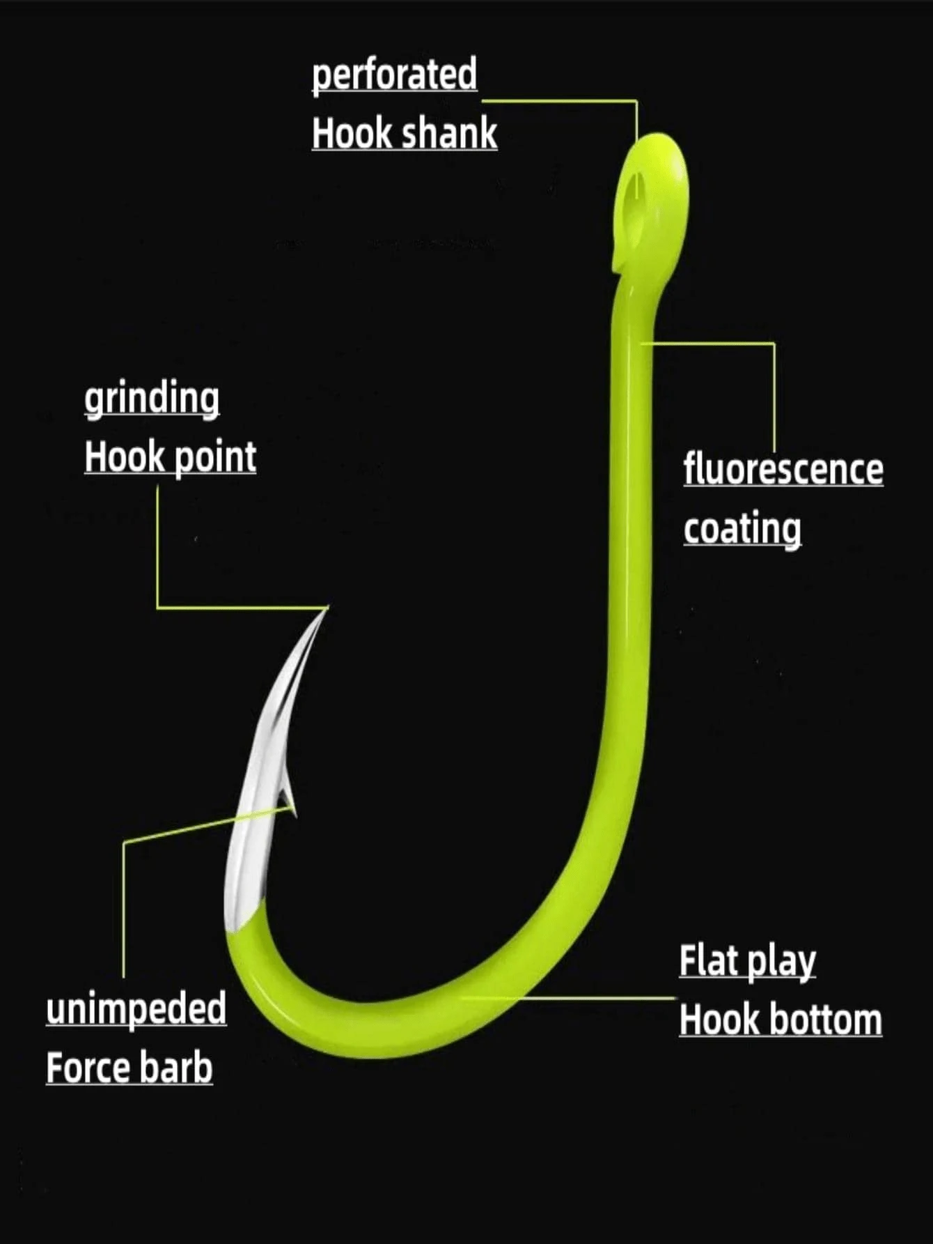 30pcs/box Fluorescent Fishing Hooks | SHEIN USA