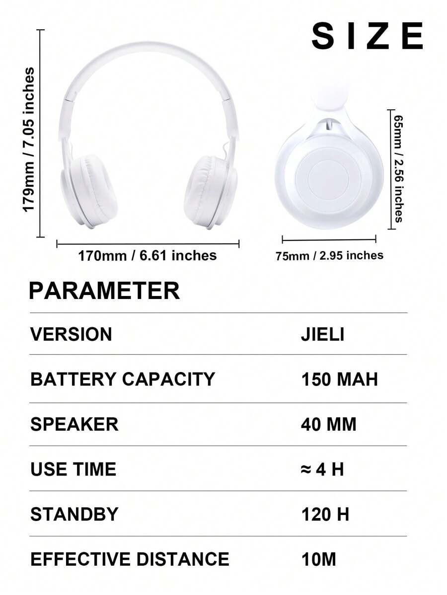 Over-ear Design Hi-Fi Sound Ombre Foldable Wireless Headphone | SHEIN UK