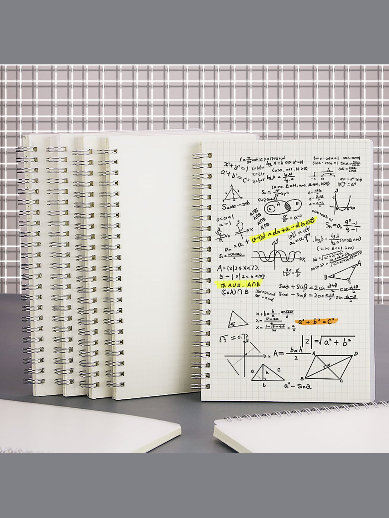 A5 Pp Frosted Transparent Cover Spiral Notebook 80 Pages, Lined/grid ...